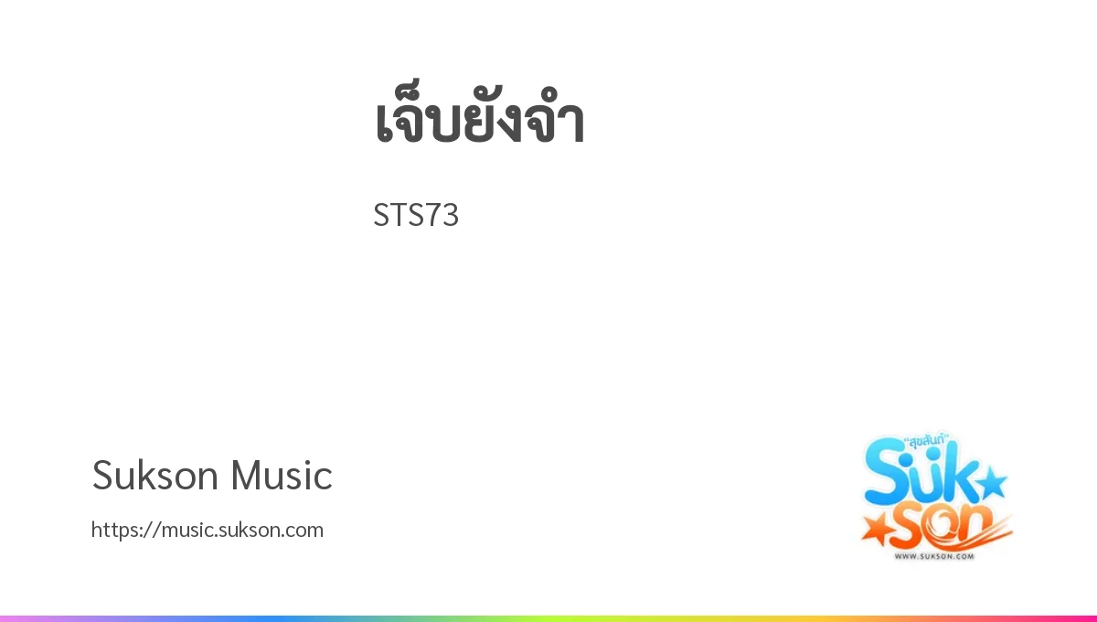ฟังเพลง/เนื้อเพลง เจ็บยังจำ - STS73 - Sukson Music